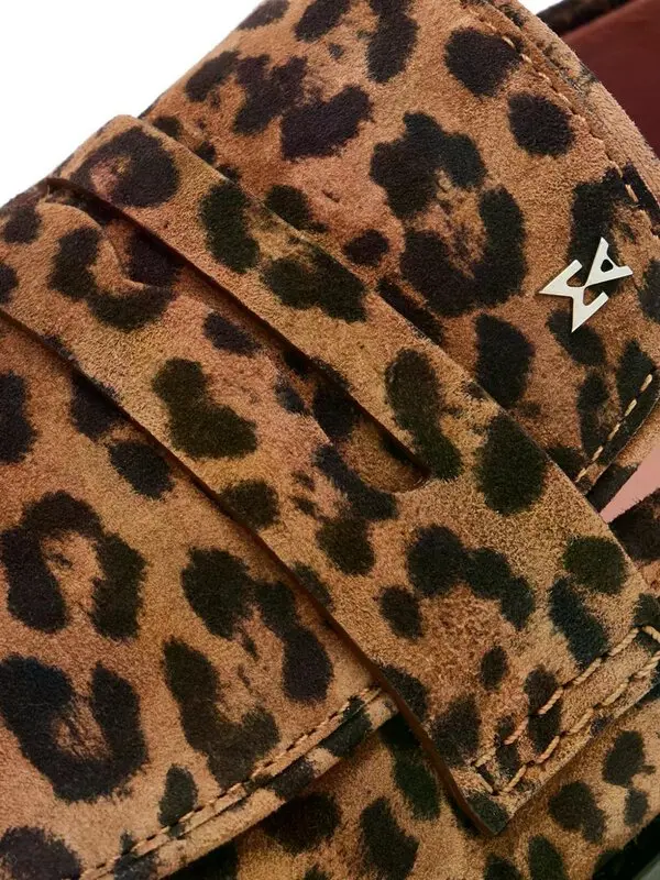Amina Muaddi Tilda Leopard-print Loafers