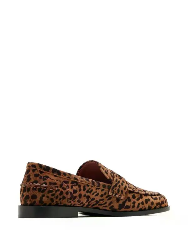 Amina Muaddi Tilda Leopard-print Loafers