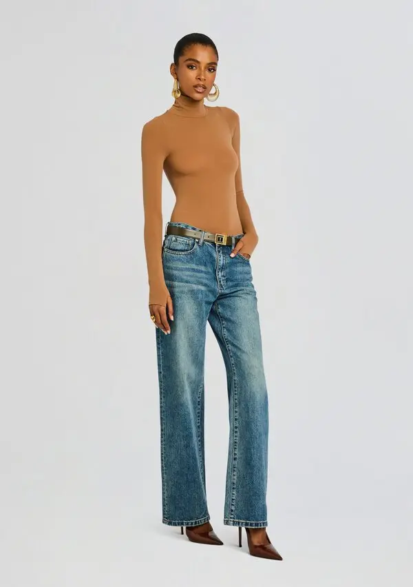 Commando Ballet Turtleneck Bodysuit - Cocoa