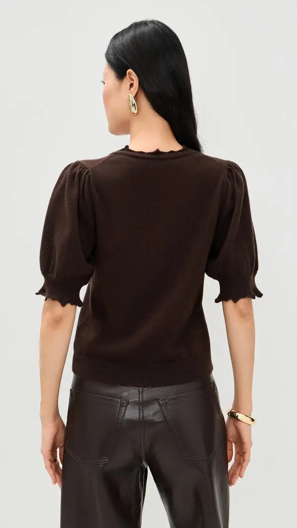 Ulla Johnson Polline Short Sleeve Top - Wenge