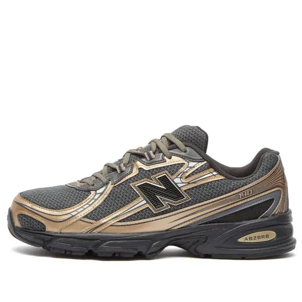 NEW BALANCE 740 Open-knit Mesh And Metallic Overlay Sneakers - Black