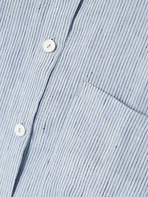 DEIJI STUDIOS The 03 Striped Washed-linen Shirt And Shorts Set