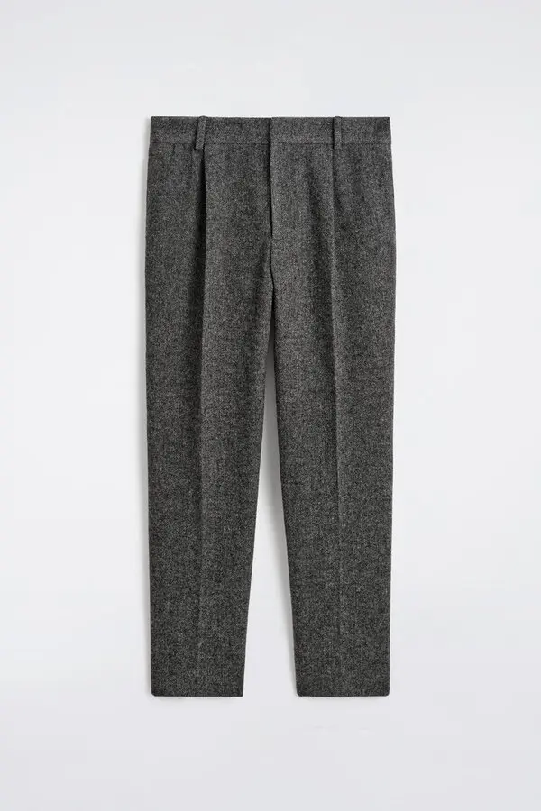 Cos Wool Herringbone Tailored Straight-leg Pants
