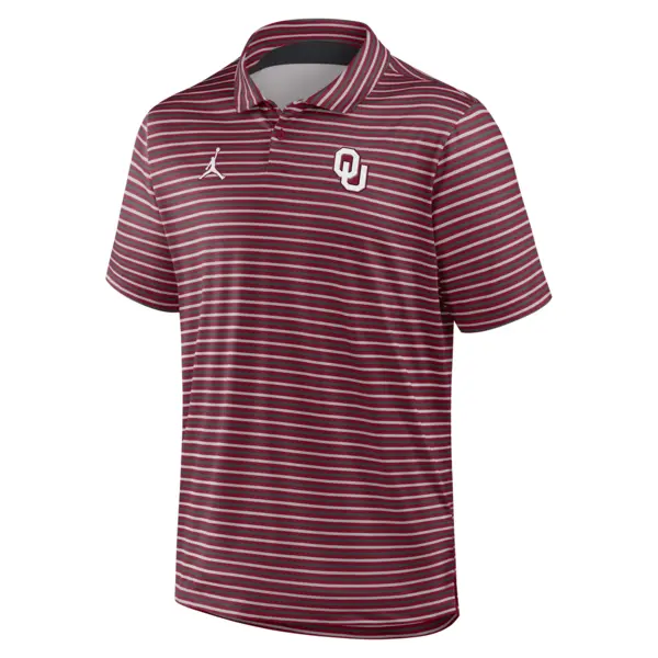 JORDAN Oklahoma Tour Stripe Brand Dri-fit College Polo - Red