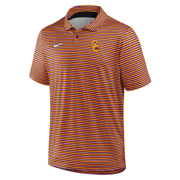 Nike Usc Tour Stripe Dri-fit College Polo - Red