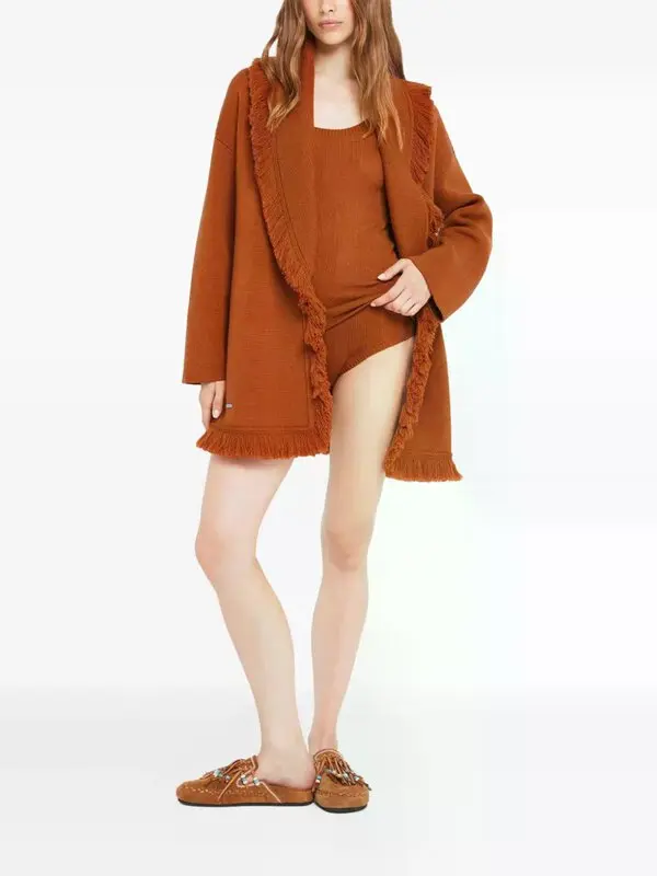 Alanui Fringed Coat - Brown