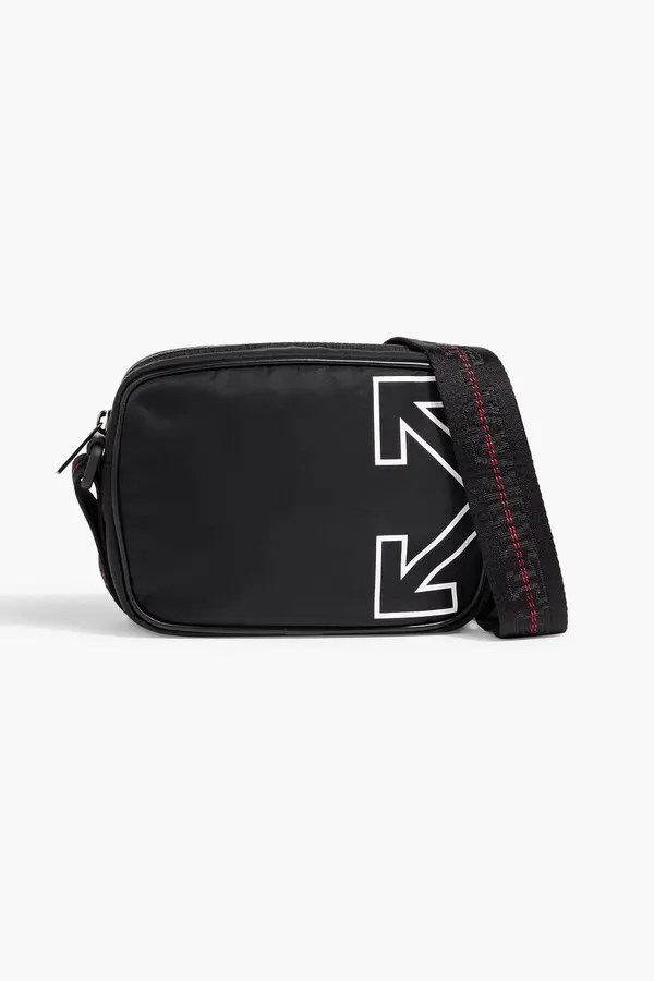 Off-White Printed Shell Messenger Bag - Black