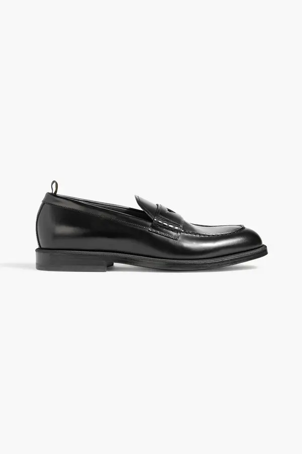 Dunhill Leather Penny Loafers - Black