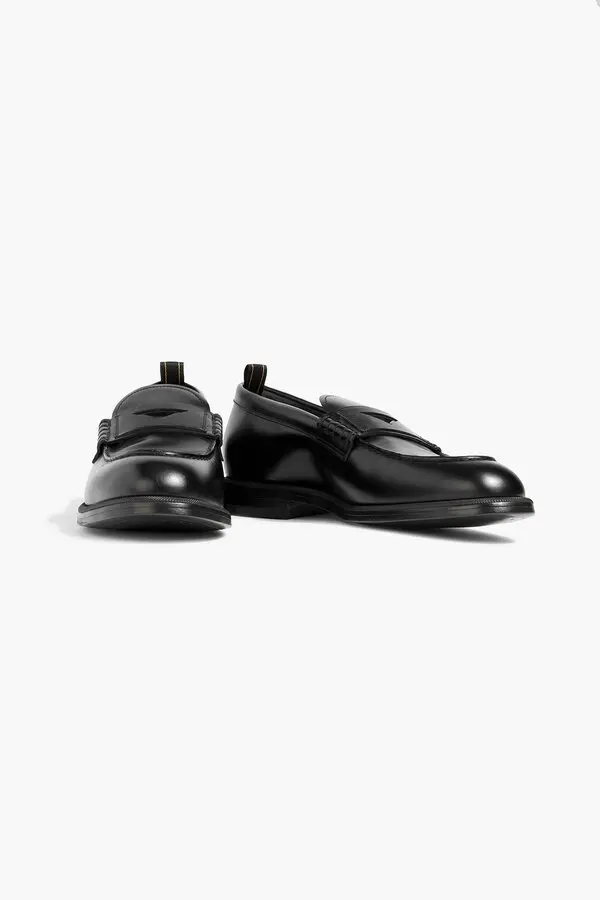 Dunhill Leather Penny Loafers - Black