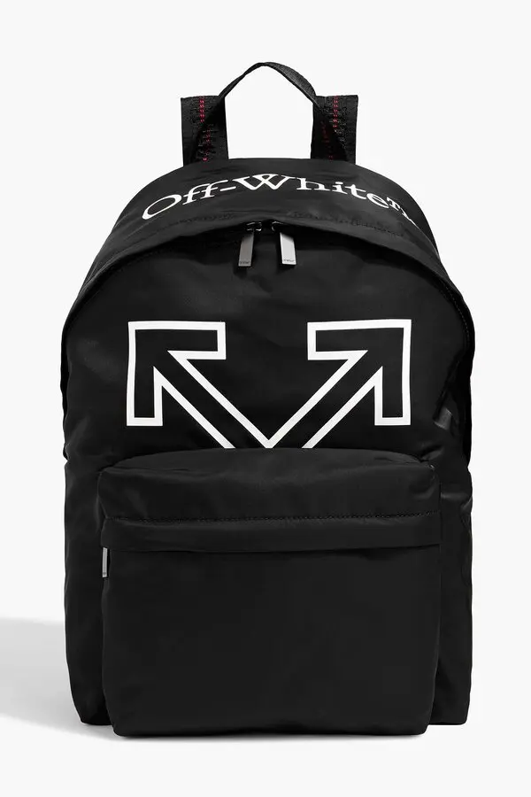 Off-White Printed Shell Backpack - Black