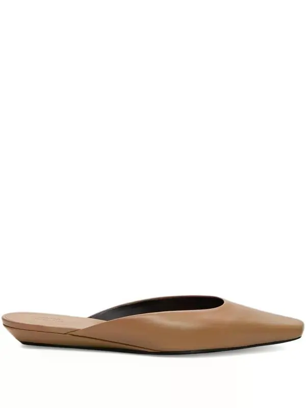 Loulou De Saison Diane Square Toe Mules - Neutrals