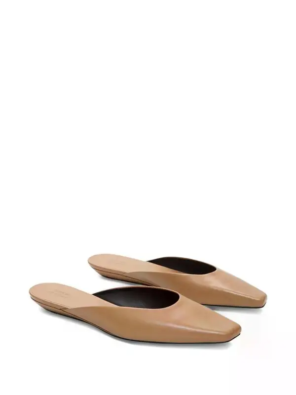 Loulou De Saison Diane Square Toe Mules - Neutrals