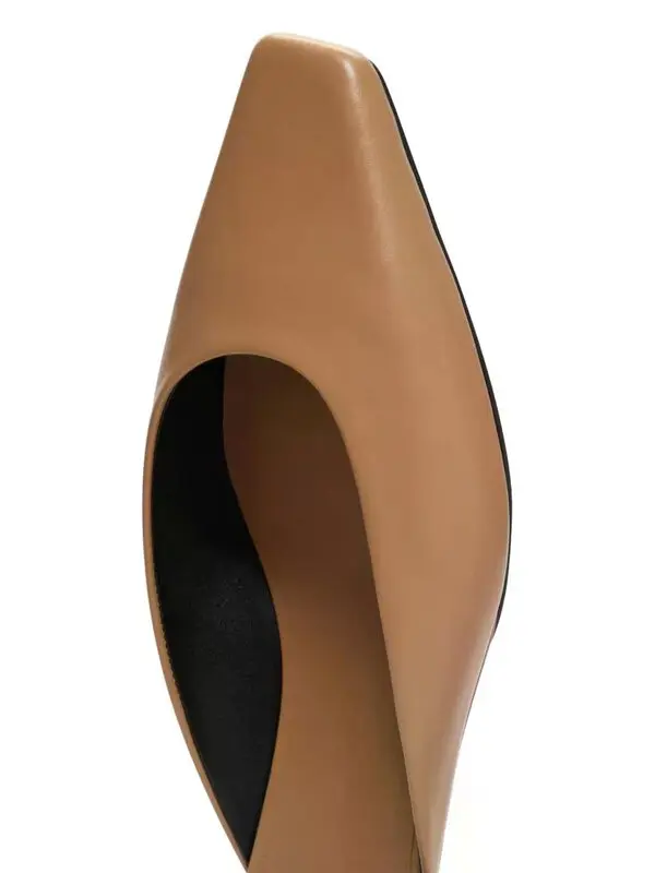 Loulou De Saison Diane Square Toe Mules - Neutrals