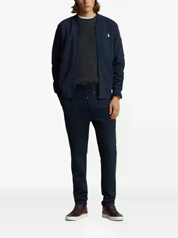 Polo Ralph Lauren Embroidered Bomber-style Sweatshirt - Blue
