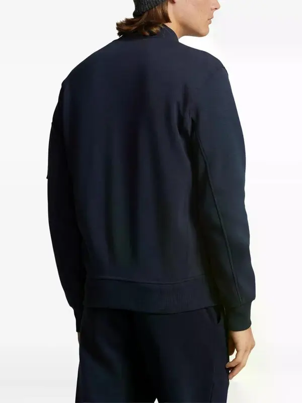 Polo Ralph Lauren Embroidered Bomber-style Sweatshirt - Blue