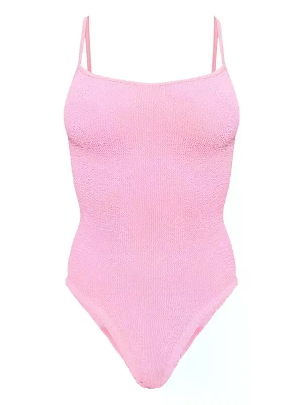 Hunza G Pamela Crinkle One-piece Swimsuit - Pink