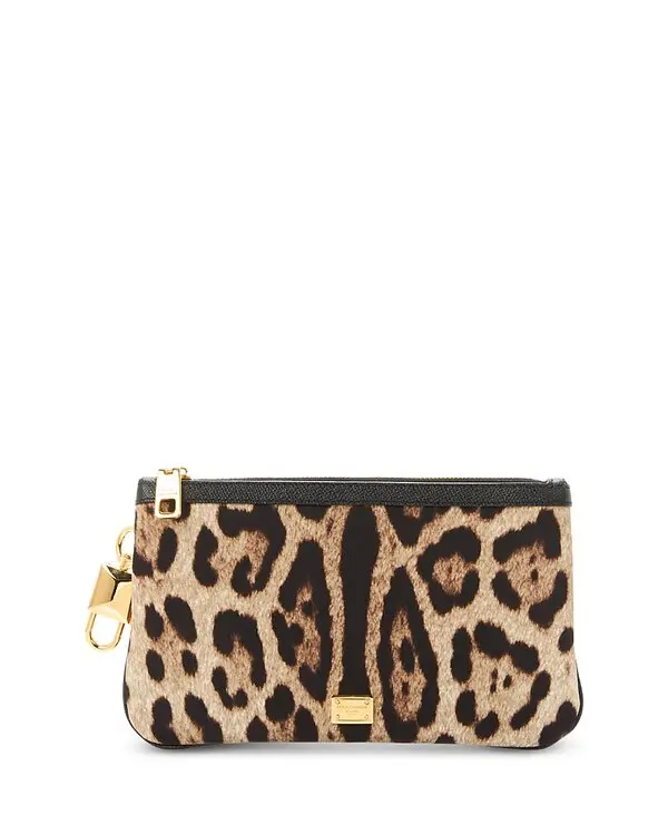 Dolce & Gabbana Leopard Print Zip Pouch