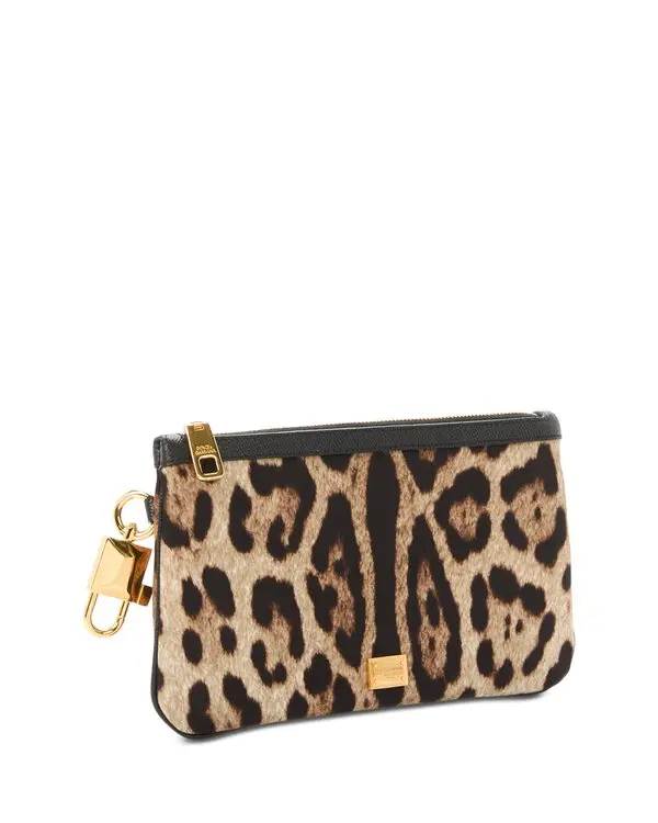 Dolce & Gabbana Leopard Print Zip Pouch