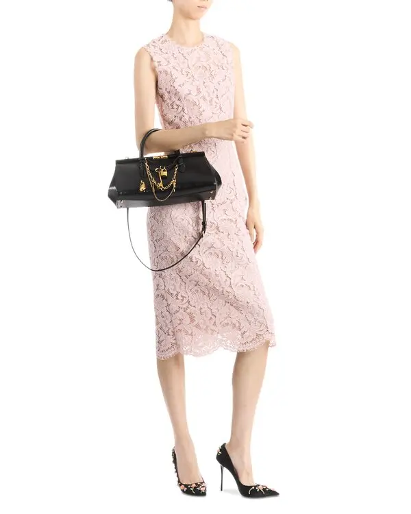 Dolce & Gabbana Leather Top Handle Bag - Black