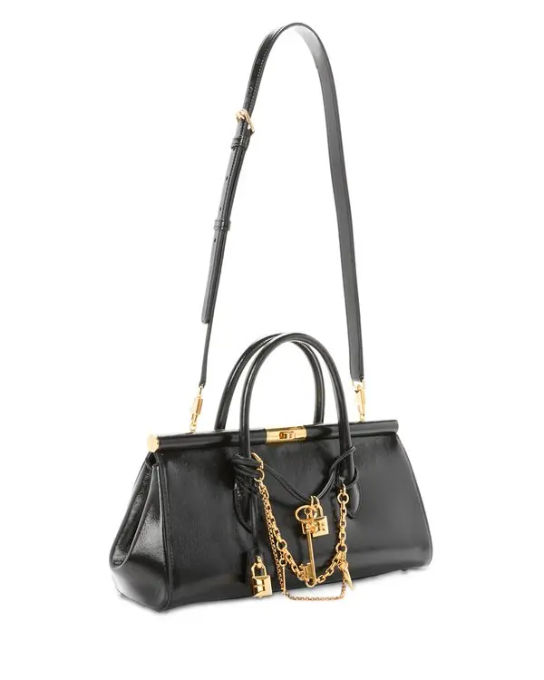 Dolce & Gabbana Leather Top Handle Bag - Black