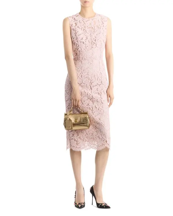 Dolce & Gabbana Metallic Leather Top Handle Bag - Gold