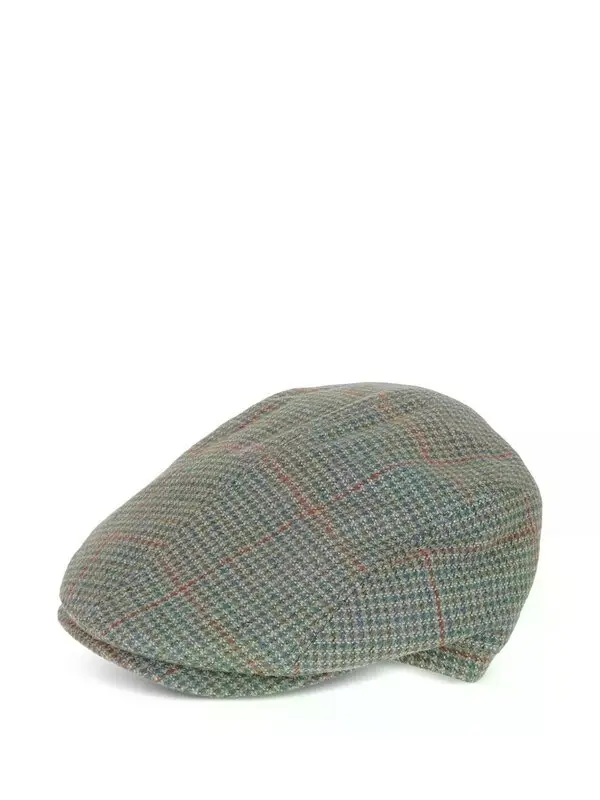 Borsalino Check-pattern Cap - Green