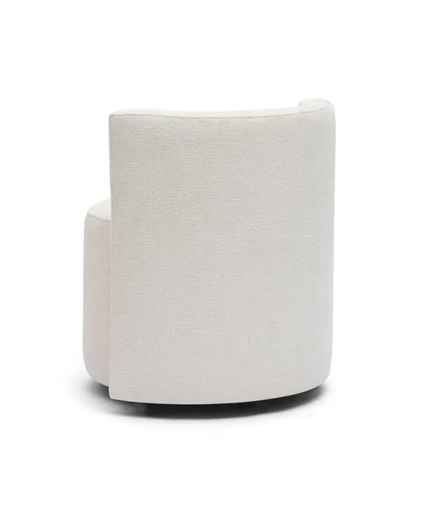 TOV FURNITURE Alyssa Chenille Rolling Desk Chair - White