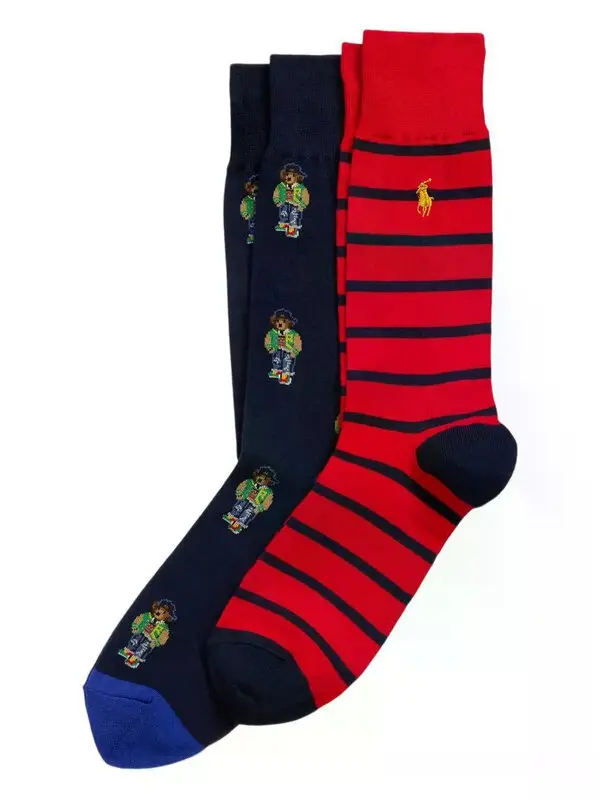 Ralph Lauren Logo-embroidered Crew Socks - Blue
