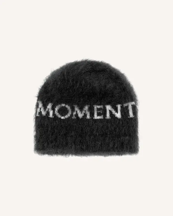 Perfect Moment Mohair Logo Beanie - Black