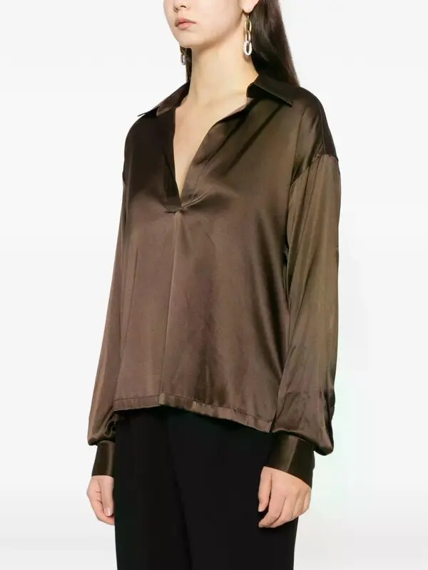 TOM FORD Satin Blouse - Brown