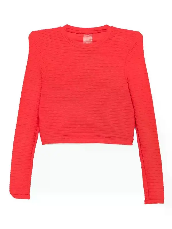 DUSKII Textured Long-sleeve Crewneck Top