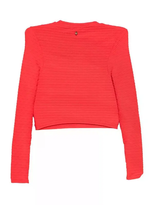 DUSKII Textured Long-sleeve Crewneck Top
