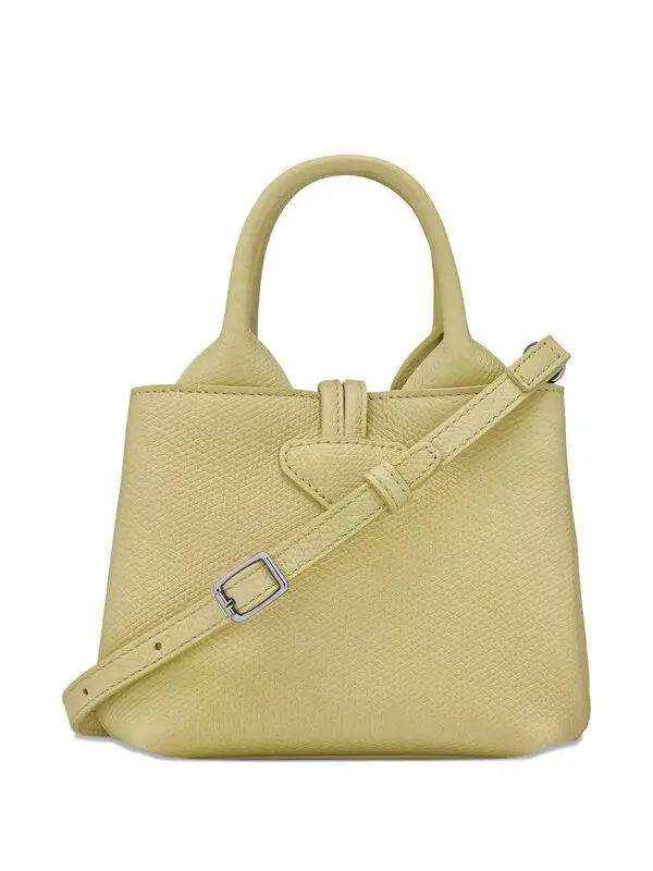 Longchamp Mini Le Roseau Grained-leather Bag - Green