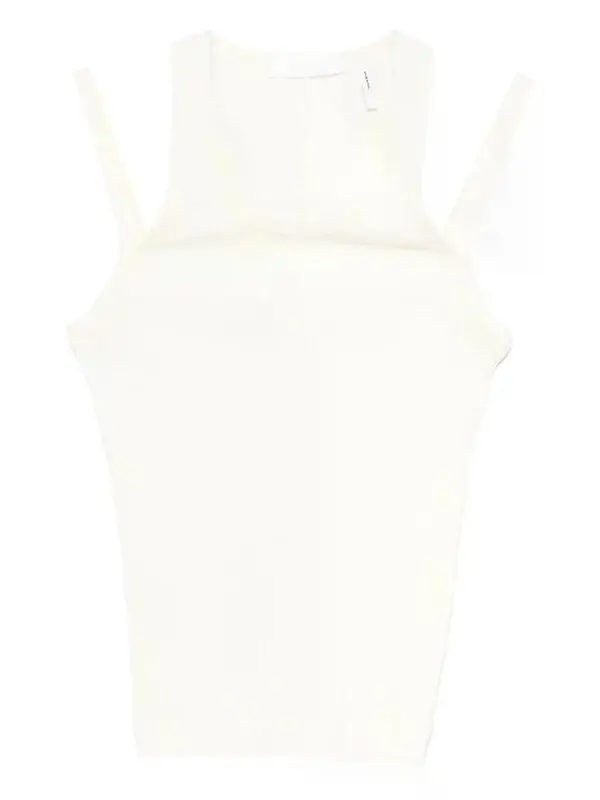 Helmut Lang Ribbed Tank Top - Neutrals