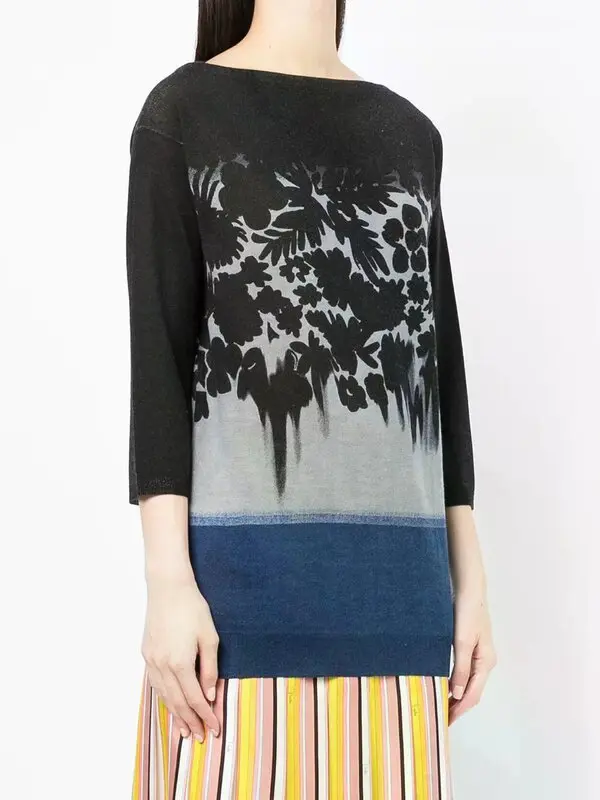 Prada Floral-print Knitted Top