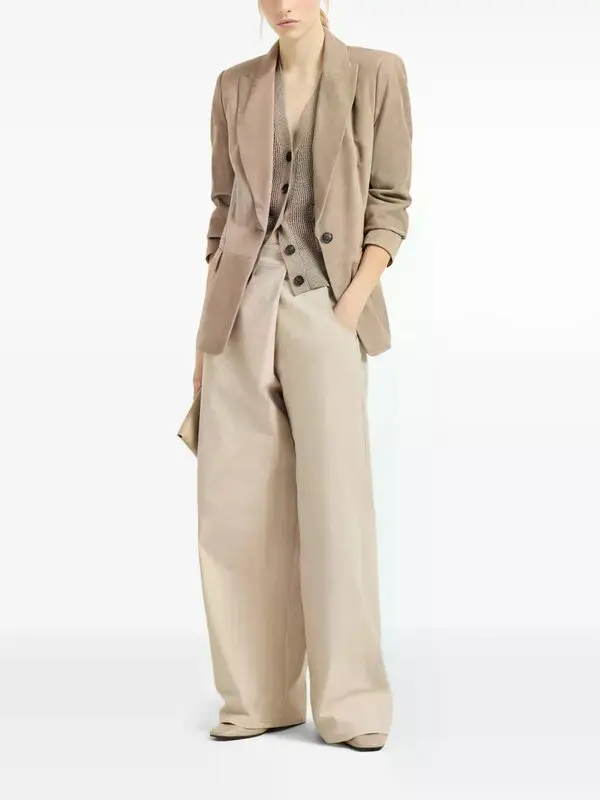 Brunello Cucinelli Monili-detail Suede Blazer