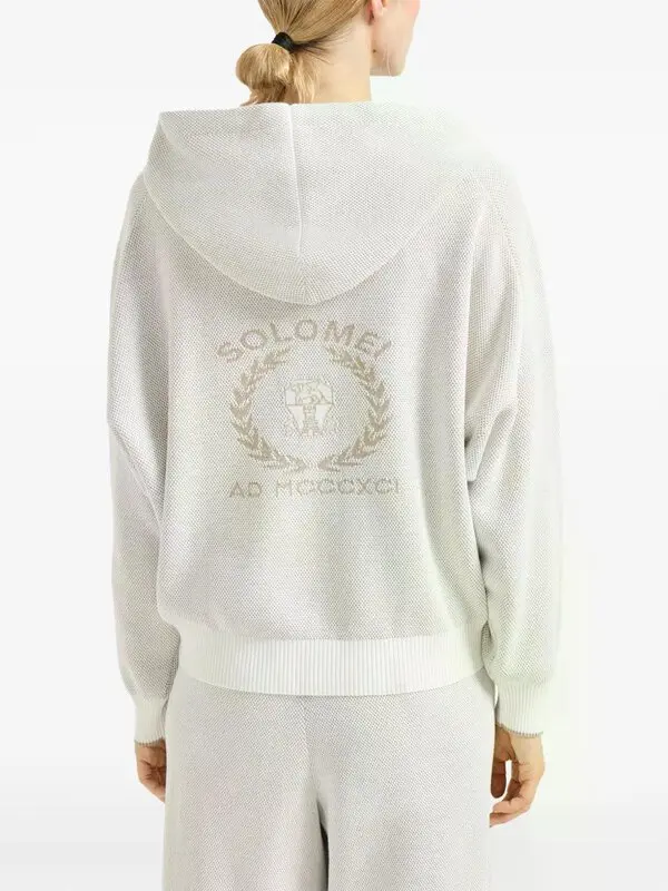 Brunello Cucinelli Honeycomb Zip-up Hoodie