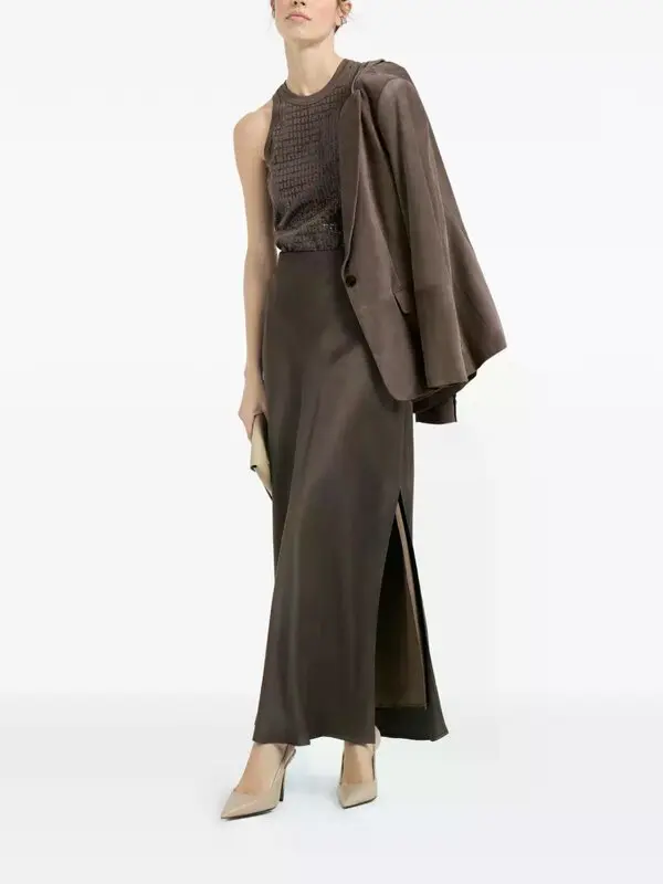 Brunello Cucinelli Check-pattern Top - Brown
