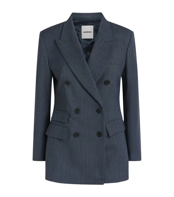 Sandro Pinstripe Double-breasted Jacket