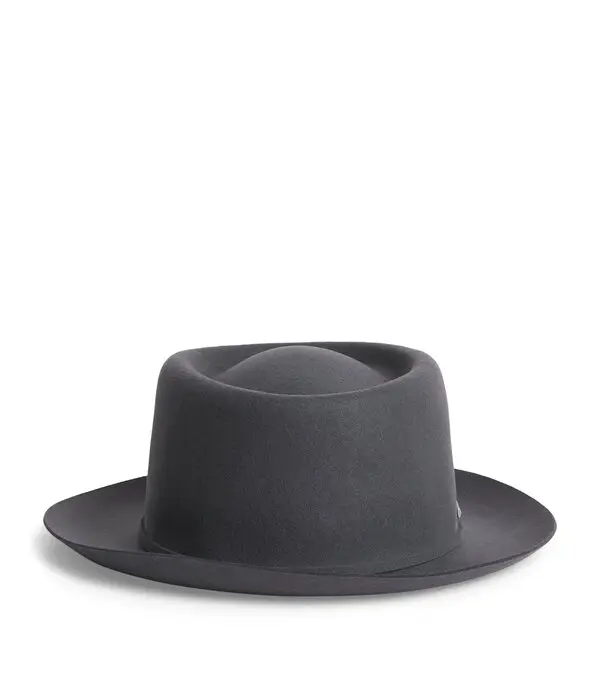Stetson Wool Felt Pork Pie Hat - Silver
