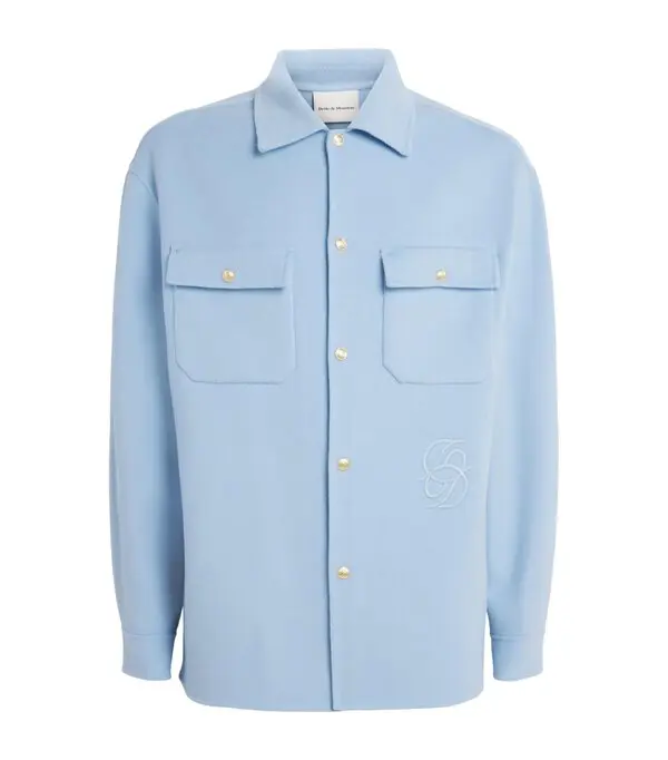 Drole De Monsieur Wool-blend Logo Overshirt