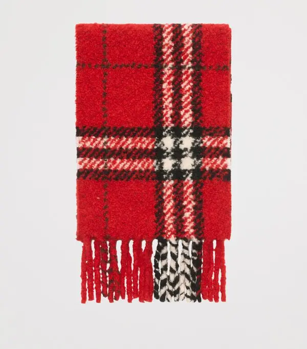 Burberry Alpaca-wool Bouclé Scarf - Red