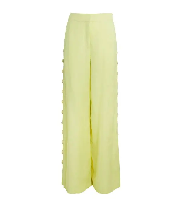 Simkhai Linen-blend Studded Trousers