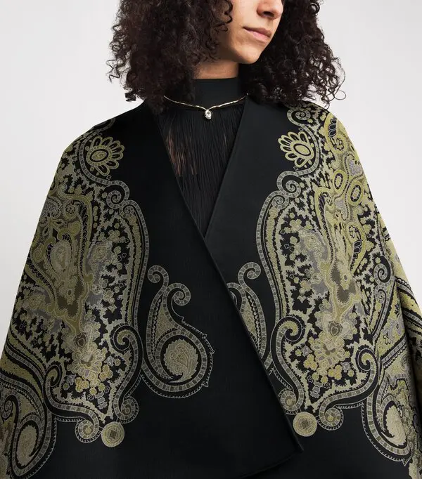 Etro Wool-blend Paisley Cape