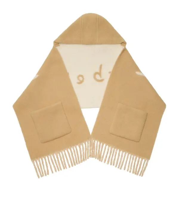Burberry Wool-blend Hooded Scarf - Beige