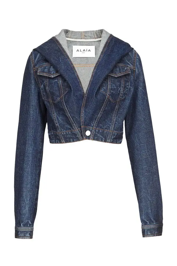 Alaïa Hooded Denim Jacket