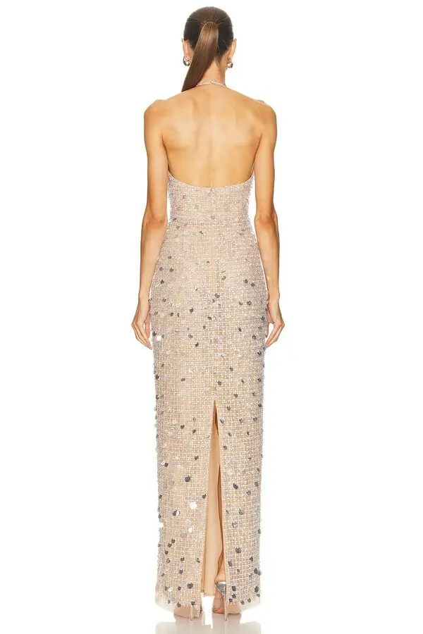 Carolina Herrera Halter Neck Column Gown