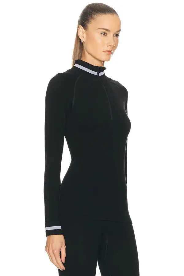 The Upside Seamless Quarter Zip Base Layer Top