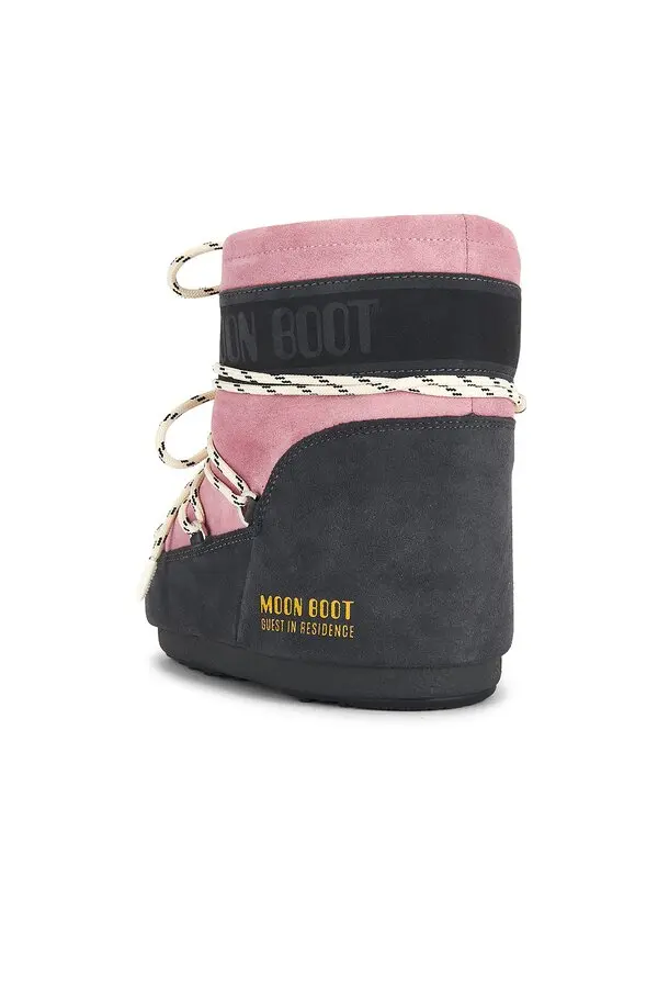 Moon Boot X Guest In Residence Icon Low Suede Beads Boots - Grey & Rose