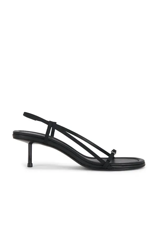 ST. AGNI Petit Belt Slingback Heel - Black